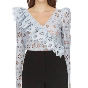 Self-Portrait | Tops | Selfportrait Broderie Eyelet Blouse | Poshmark